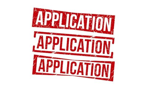 Premium Vector Application Stamp Red Rubber Stamp On White Background