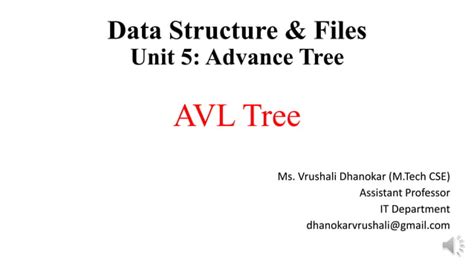 AVL Tree In Data Structure PPTX