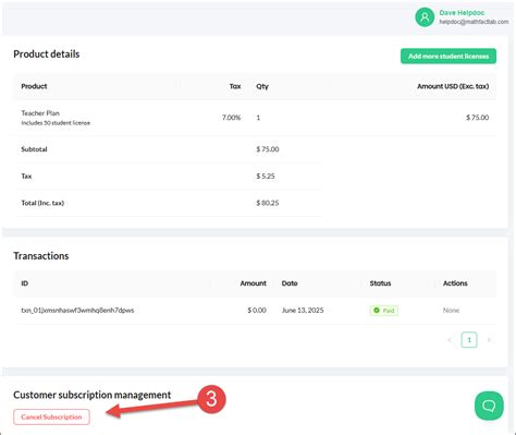 Cancelling A Mathfactlab Individual Teacher Subscription For A Refund