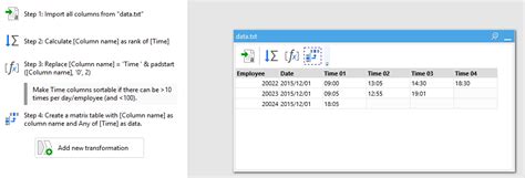 Timeclock Transformation Easymorph Community Data Preparation Professionals And Enthusiasts