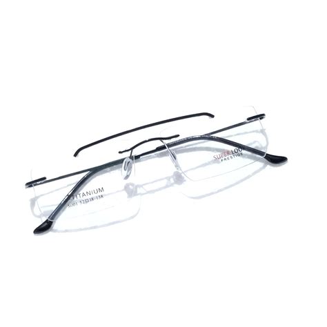 Black Rectangle Rimless Glasses Frameless Specs Glasses India Online