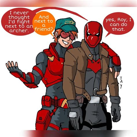 Jason X Roy Harper Jason X Roy Red Hood Red Hood X Arsenal Jason