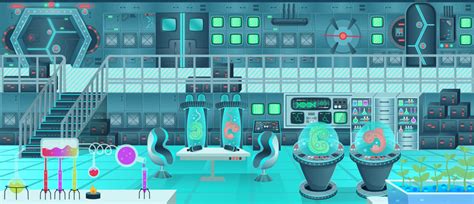 Laboratory Cartoon Background