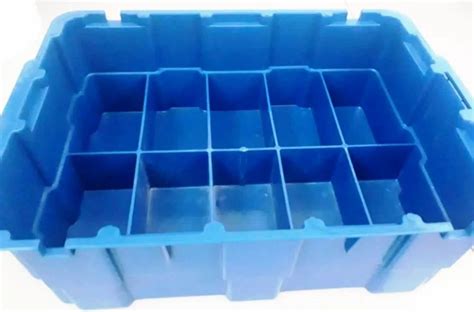 Rectangular Blue Hdpe Partition Crates Size 300x200x100 Mm At ₹ 190piece In Pune