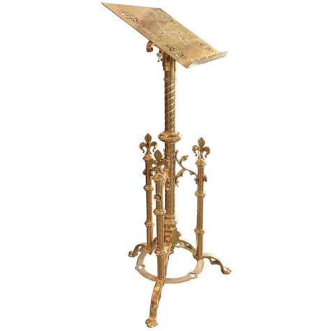 Beautiful Ornate Cast Brass Lectern With Fleur De Lis At 1stdibs