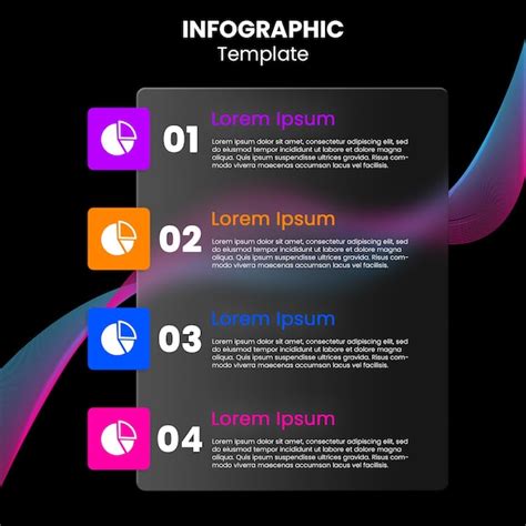 Premium Psd Glassmorphism Infographic Template
