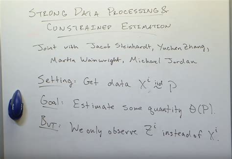 Archived Post Strong Data Processing Inequalities And Estimation With Constraints By Jae
