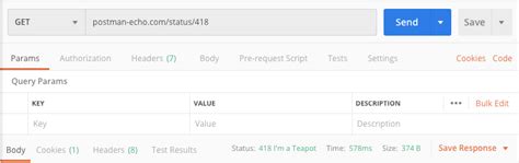 Incorrect Status Code Name For 418 · Issue 7969 · Postmanlabs