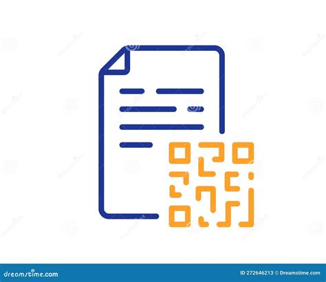 Qr Code Line Icon Scan Barcode Sign Vector Stock Vector Illustration Of Square Document