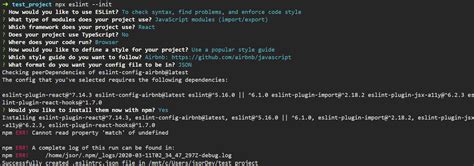 Tengo Un Problema Cuando Corro El Comando Npx Eslint Init Sale El Siguiente Error Ya Trate