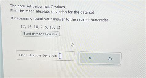 Solved The Data Set Below Has Values Find The Mean Chegg