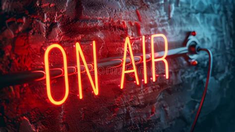 Glowing Radio Neon Sign On Air Design For Warning Board News Tv And Radio Stock Footage