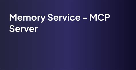 memory service mcp server
