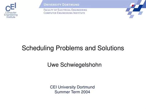 Ppt Scheduling Problems And Solutions Powerpoint Presentation Free Download Id6066601