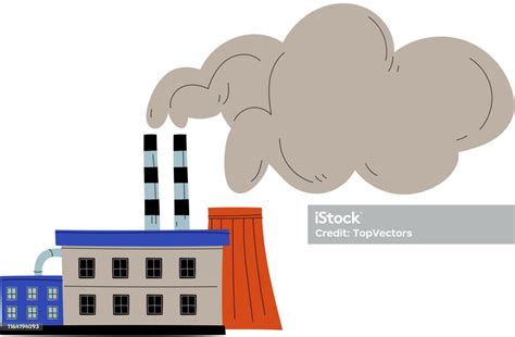 굴뚝을 통해 연기를 방출 하는 오염 산업 공장 공장 생태 문제 대기 오염 벡터 그림 0명에 대한 스톡 벡터 아트 및 기타 이미지 0명 공장 산업 건물 관 튜브