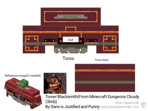 Powersmith Minecraft Dungeons Cloudy Climb Pixel Papercraft