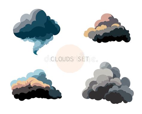 Vector Cloud In Cool Colors Stock Vector Illustration Of Heaven