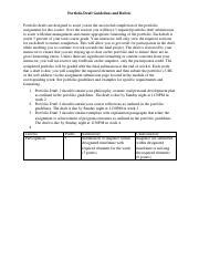 Portfolio Draft Guidelines Tips For Successful Completion Course Hero