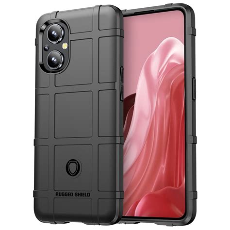 Grid Texture Shockproof Case For Oppo Reno Lite Black