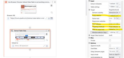 Extract Data Table Is Not Working Correcty But Test Extraction Is Okay Studio UiPath