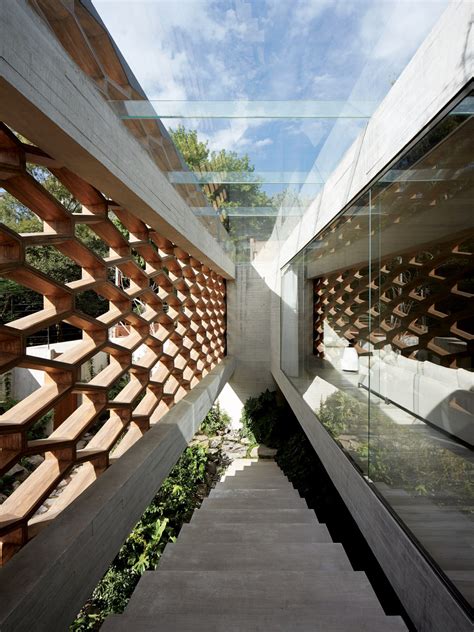 Hexagonal Wooden Lattice Wraps Mexico City Home By Felipe Assadi And Francisca Pulido