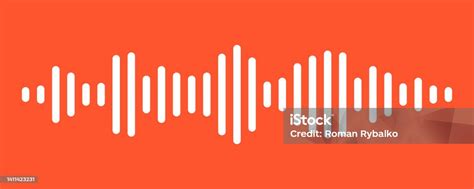 이퀄라이저 소리의 파도는 빨간색 배경에 고립되어 있습니다 백파 또는 음성 메시지 벡터 일러스트 레이 션 건강관리와 의술에 대한 스톡 벡터 아트 및 기타 이미지 Istock