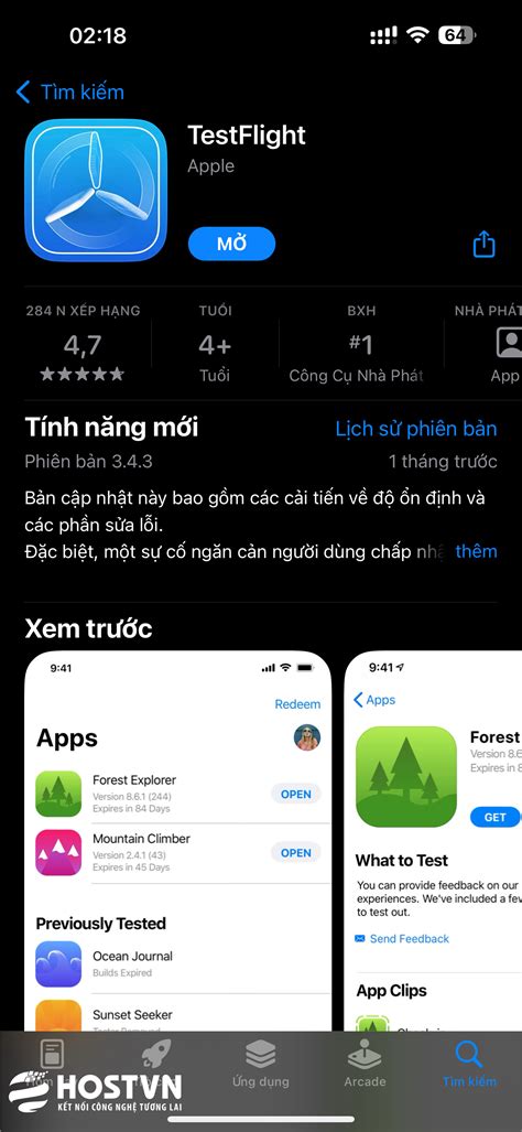 testflight thủ thuật sử dụng các ứng dụng ios miễn phí hostvn blog