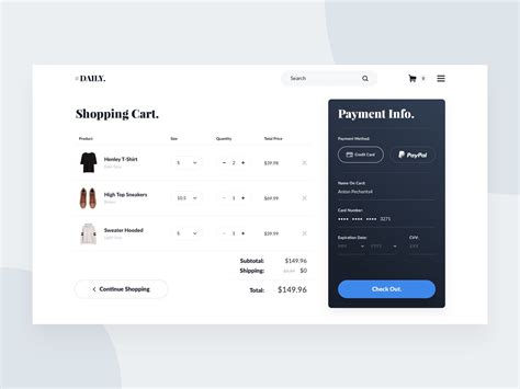 daily ui 02 checkout web ui design ui design website web design
