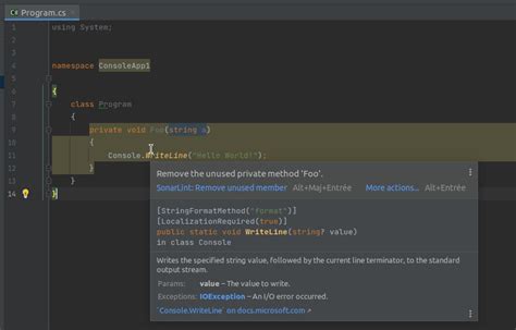 s1144 highlight only the identifier name · issue 6321 · sonarsource sonar dotnet · github