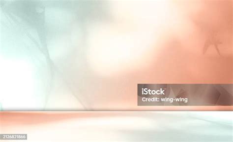 녹색 오렌지 추상 배경 스튜디오 Foom 그라데이션 파스텔 연단 바닥 벽 테이블 제품 화장품 아름다움 프리젠 테이션 모형 발렌타인 데이 그림자 잎 배경 흐림 시멘트 선반