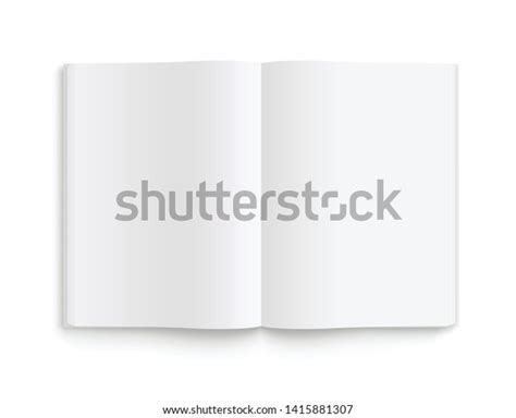 빈 열린 책 잡지 및 전자 스톡 벡터로열티 프리 1415881307