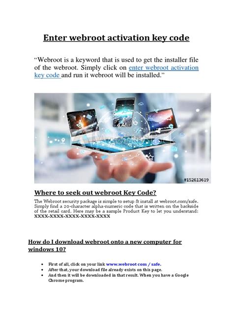 Enter Webroot Activation Key Code Pdf Pdf World Wide Web Internet
