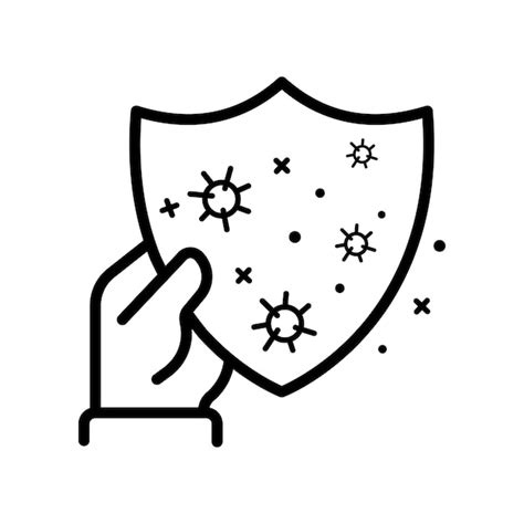 Premium Vector Strong Immunity Line Icon Black Immune System Vector Icon