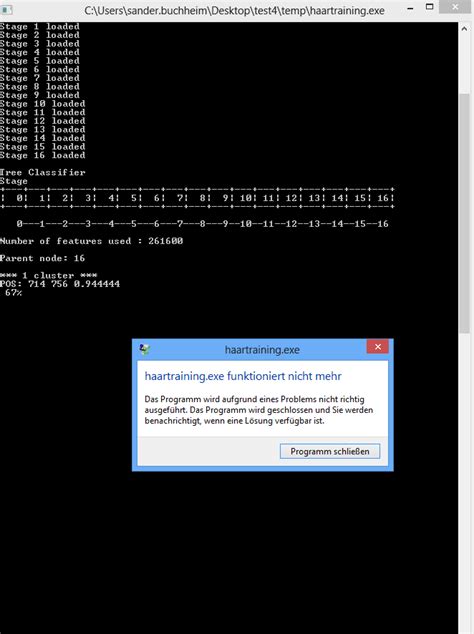 Problem Haartrainingexe Crashes While Training Opencv Qanda Forum