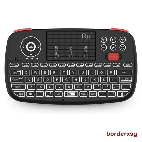Rii Upgrade I4 Mini Bluetooth Keyboard With Touchpad Blacklit Portable Wireless Keyboard With