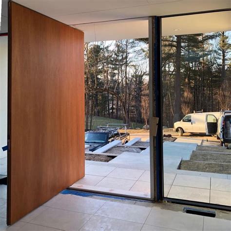 6 Foot Wide Pivot Hinge Front Door For Modern Homes