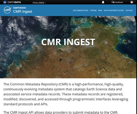 nasa earthdata cmr ingest api overview sdk documentation and alternatives rapidapi