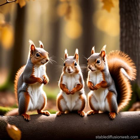 Dressed Up Squirrel Squad Stable Diffusion Online