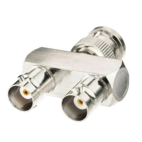 Bnc Splitter Adapter Bnc Male To Dual Bnc Female Tee Type 3 Way Audio