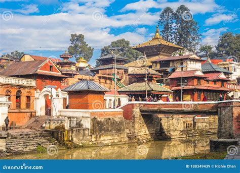 Pashupatinath Temple By Bagmati River Kathmandu Nepal Editorial Stock