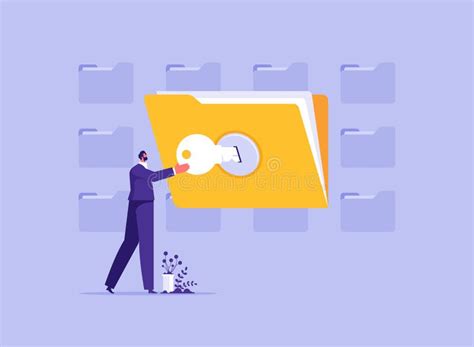 Document And Data Security Concept Stock Vector Illustration Of Information Application