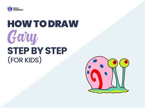 How To Draw Gary From SpongeBob Easy Steps