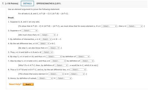 solved details eppdiscmath5 6 2 011 use an element argument