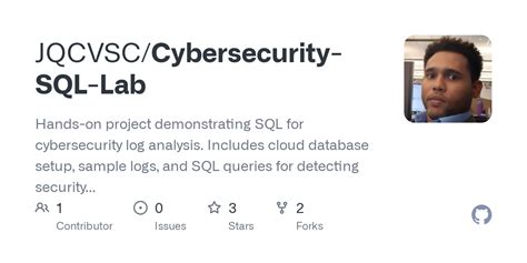 Github Jqcvsc Cybersecurity Sql Lab Hands On Project Demonstrating Sql For Cybersecurity Log