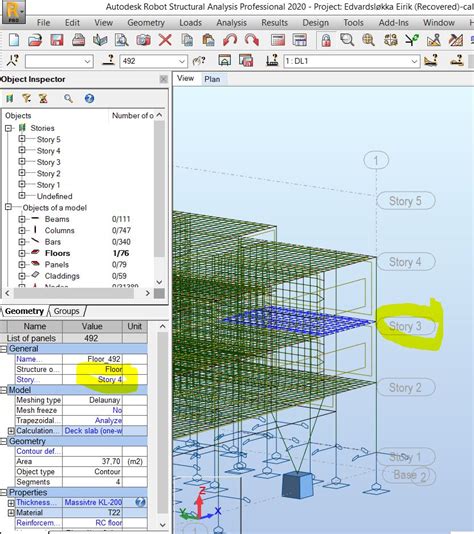 The Element Is Defined On A Story Different From The Assigned One