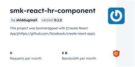 Smk React Hr Component Cdn By Jsdelivr A Cdn For Npm And Github