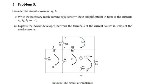 Solved 5 Problem 5 Consider The Circuit Shown In Fig 6 I Chegg Com