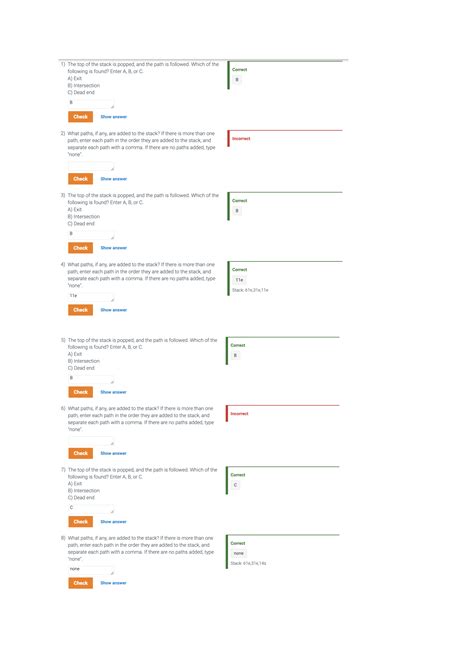 Solved Use The Pseudocode To Traverse The Map And Answer