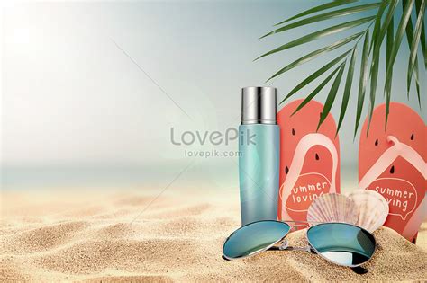 여름 태양 보호 배경 사진 및 창의적인 일러스트 무료 다운로드 Lovepik