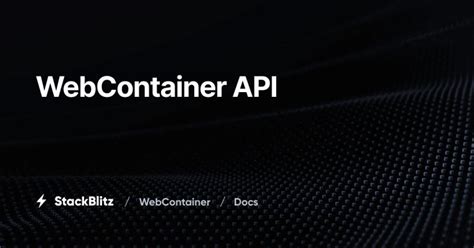 Front End Developer On Linkedin Webcontainer Api Docs